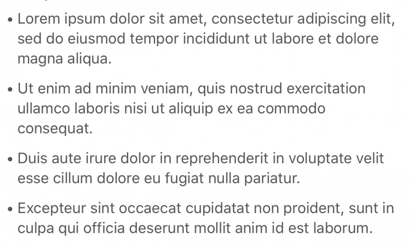 Get to the points! How to create bullet points in a UILabel | Arter ...